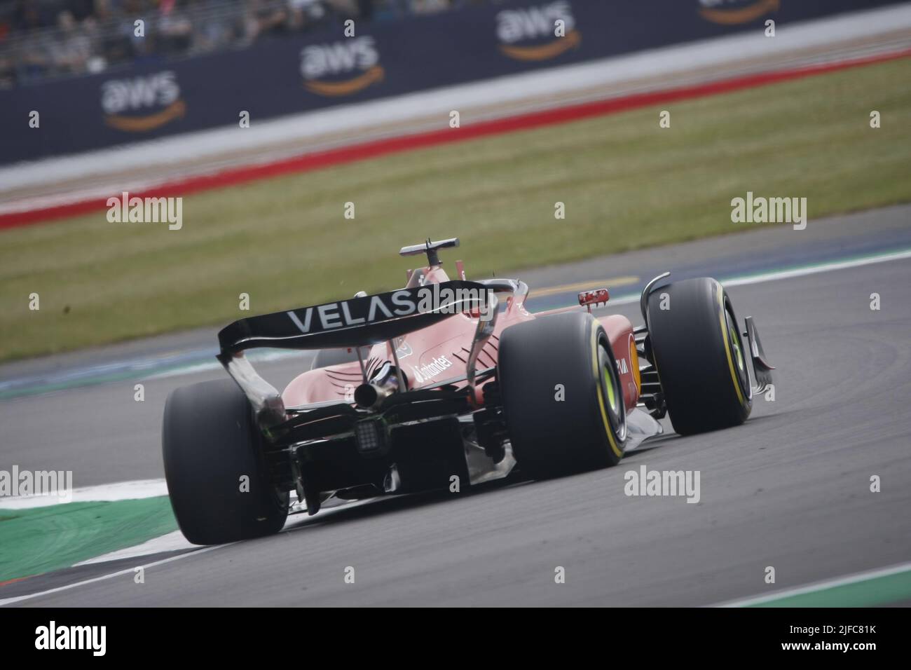 Silverstone, Northants, UK. 1st July, 2022. Leclerc, Ferrari corners at ...