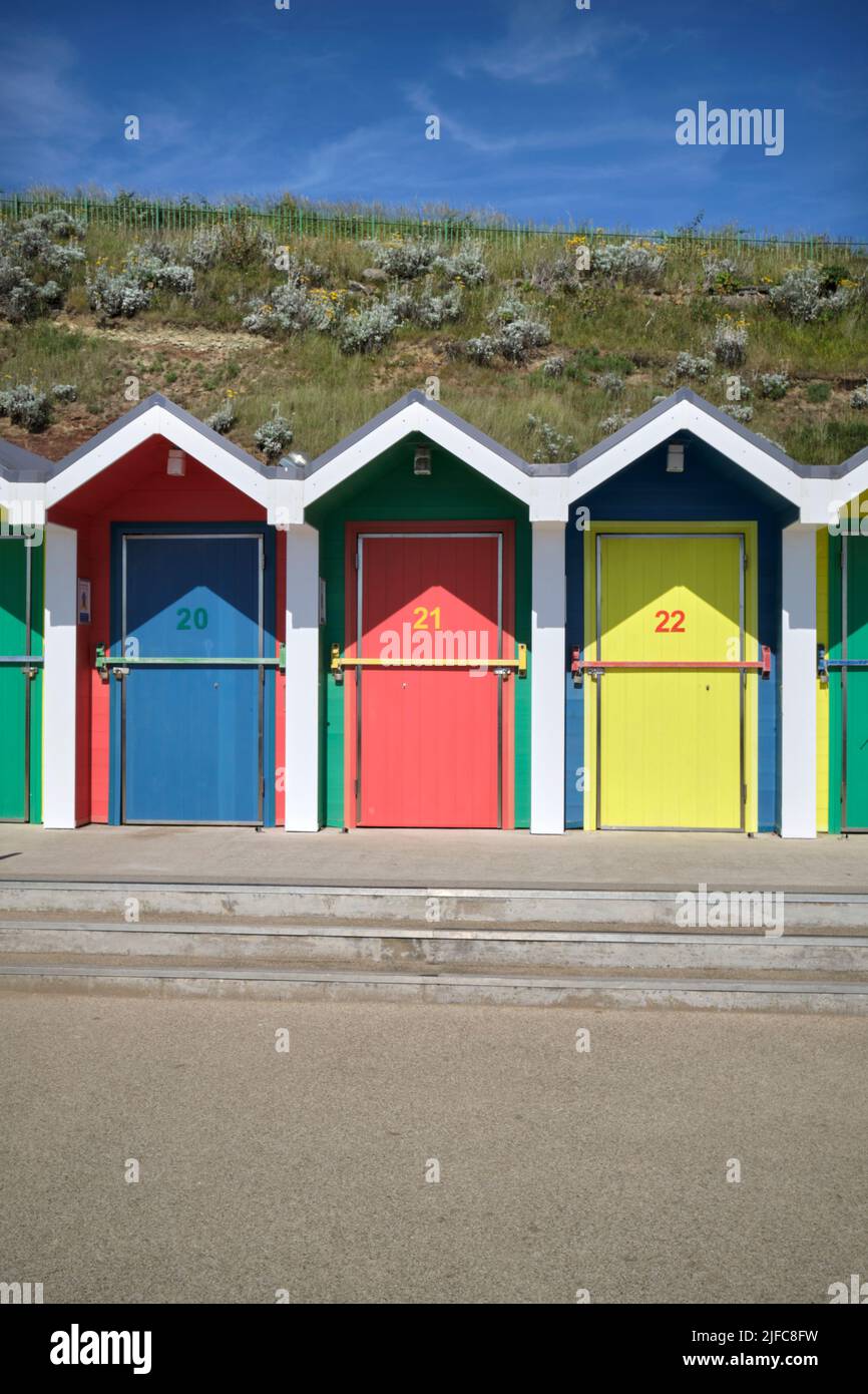 Colourful Beach Huts Barry Island South Wales UK Stock Photo - Alamy
