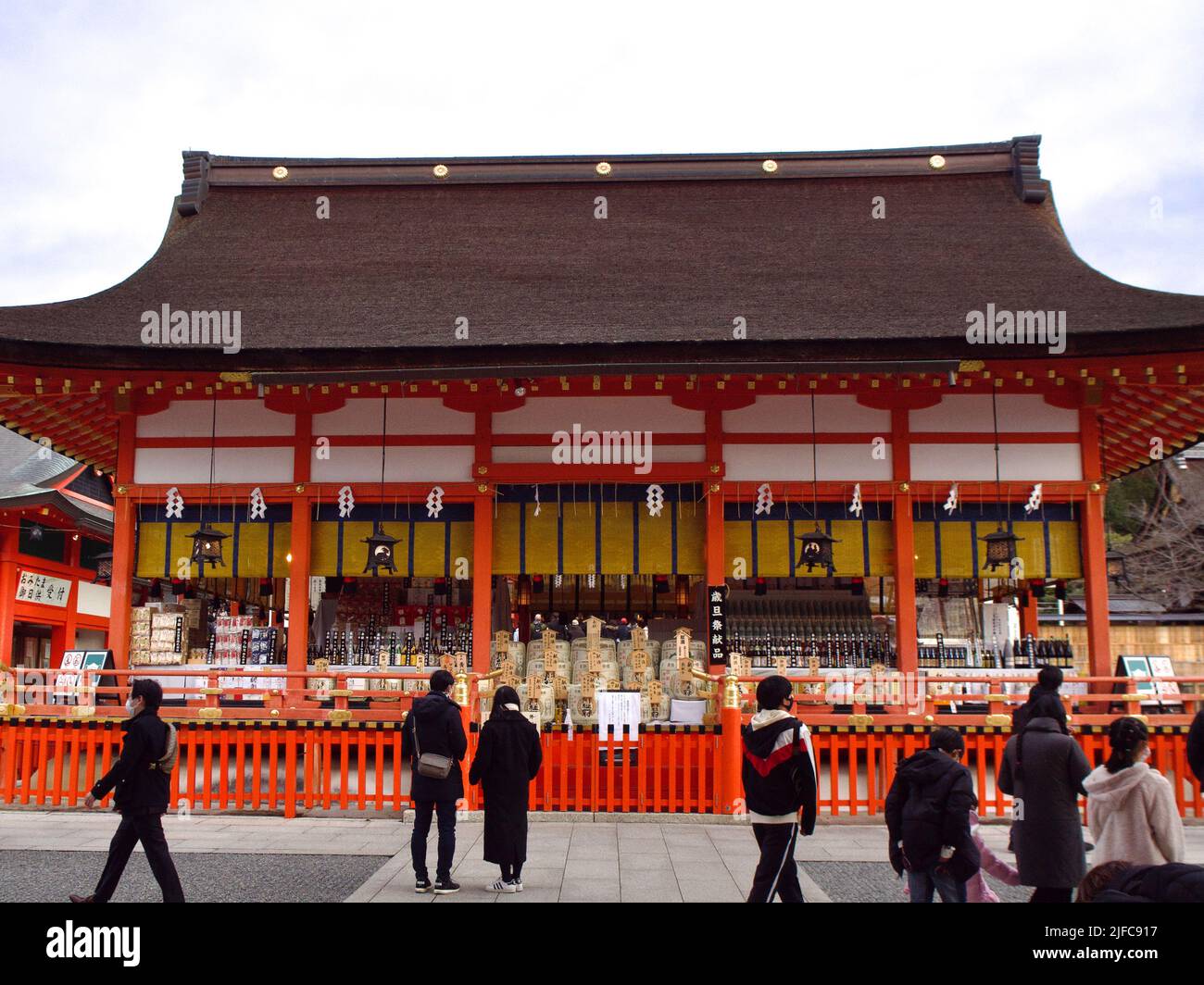 A closeup of the Fushimi temple of the Goddess Inari in China Kyoto ...