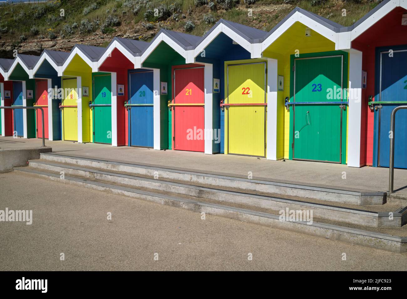 Colourful Beach Huts Barry Island South Wales UK Stock Photo - Alamy