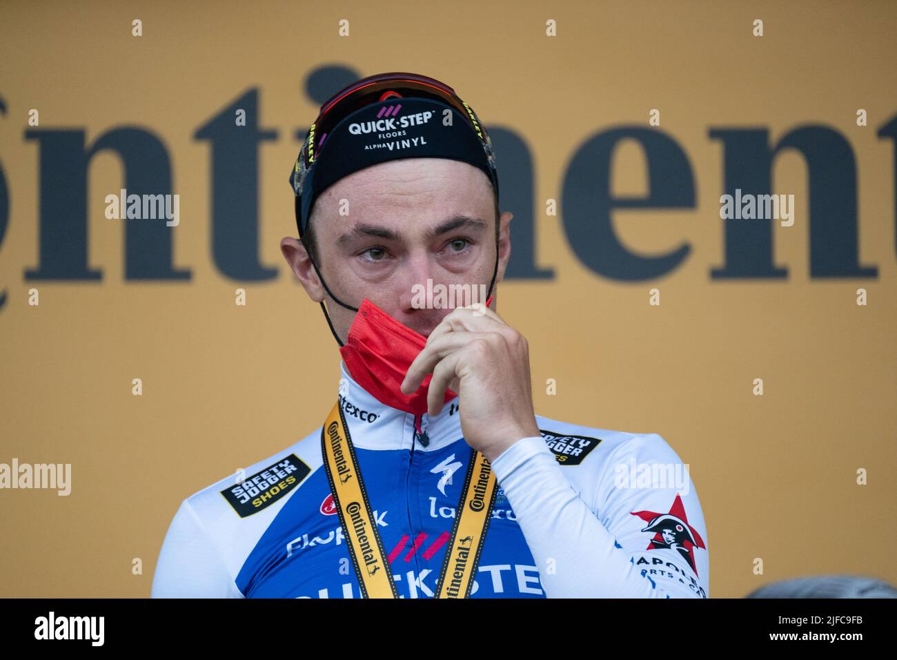 Copenhagen, Denmark, 1st July 2022. Yves Lampaert of Belgium and Quick ...