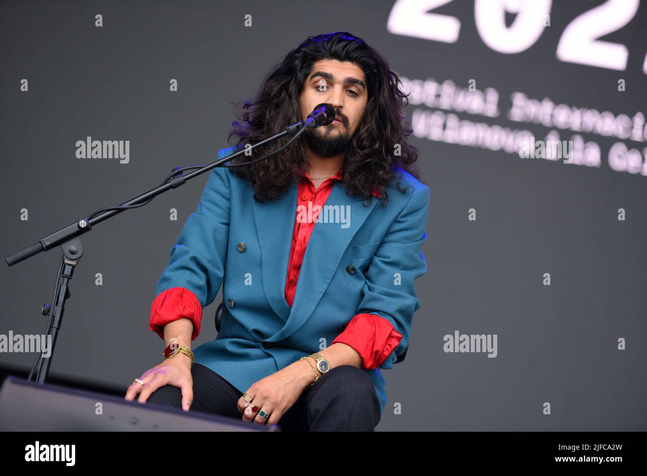 Flamenco singer Israel Fernandez seen during his performance at the ...