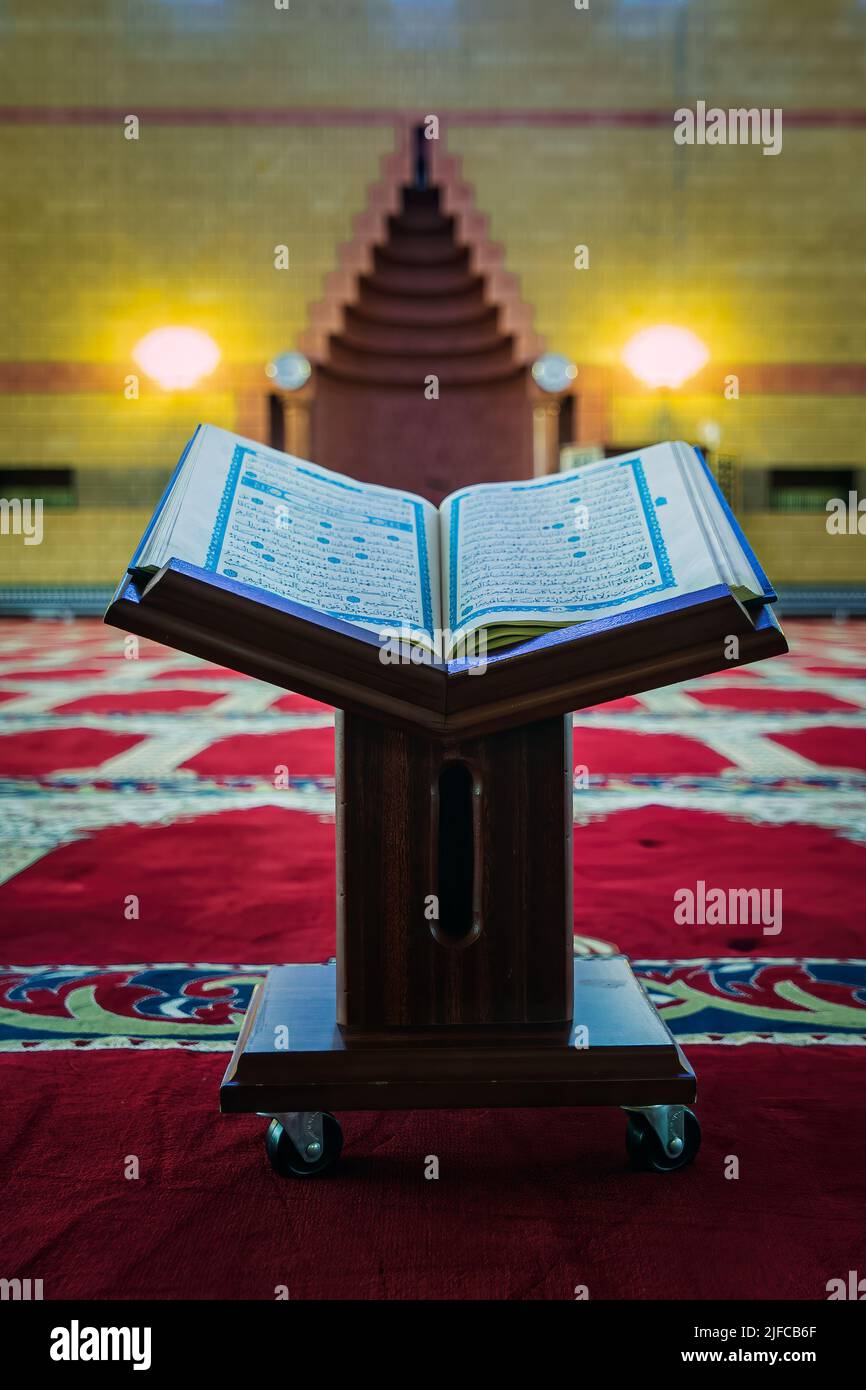 The Holy Quran inside the Mosque. Clicked in Dammam Masjid Saudi Arabia ...