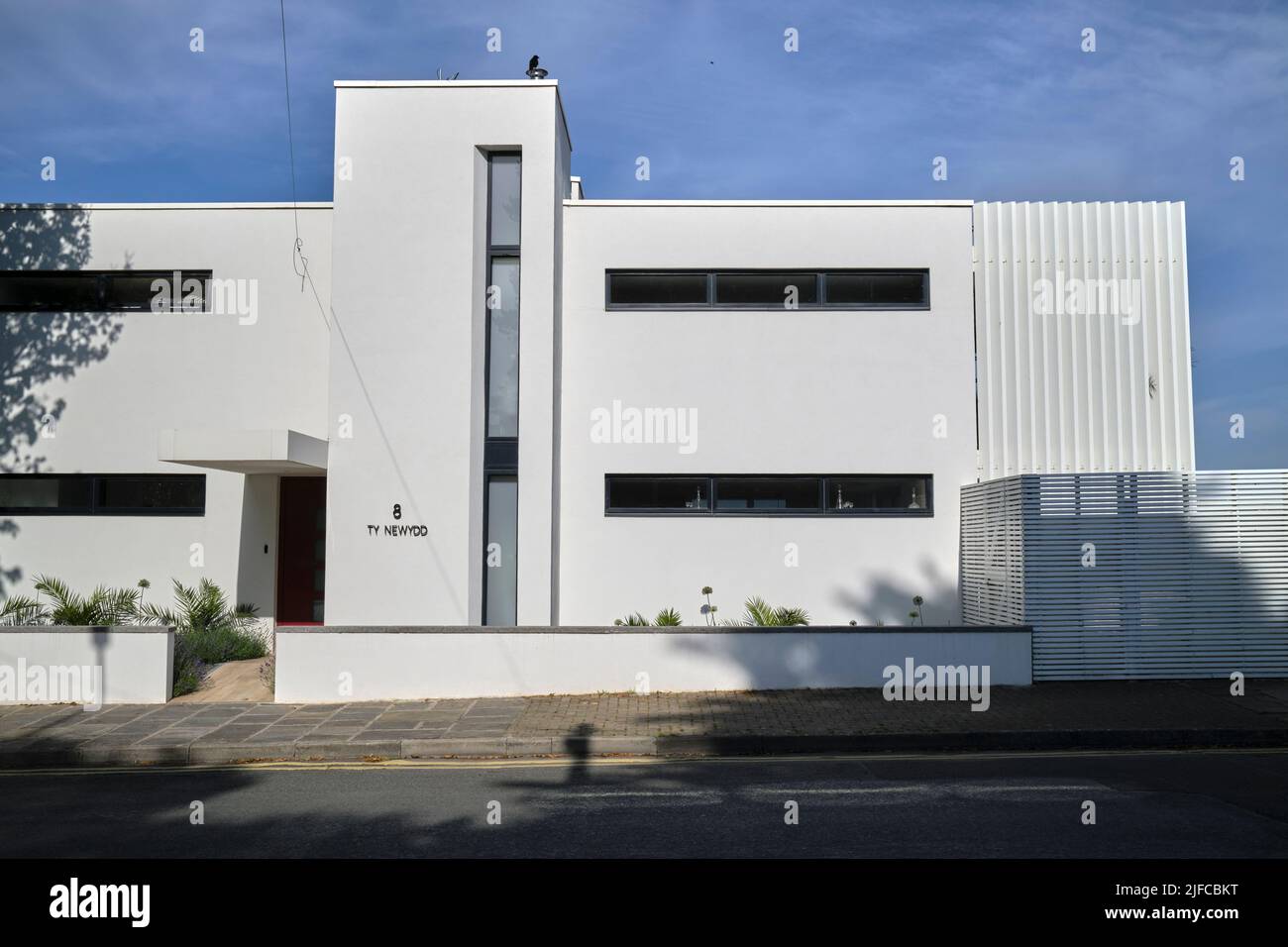 Modernist Architecture Cliff Walk Penarth South Wales UK Stock Photo ...