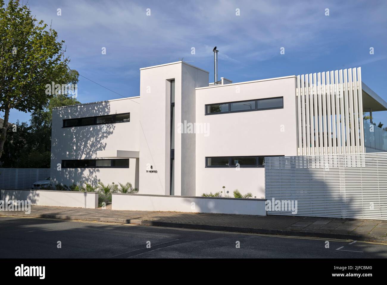 Modernist Architecture Cliff Walk Penarth South Wales UK Stock Photo ...