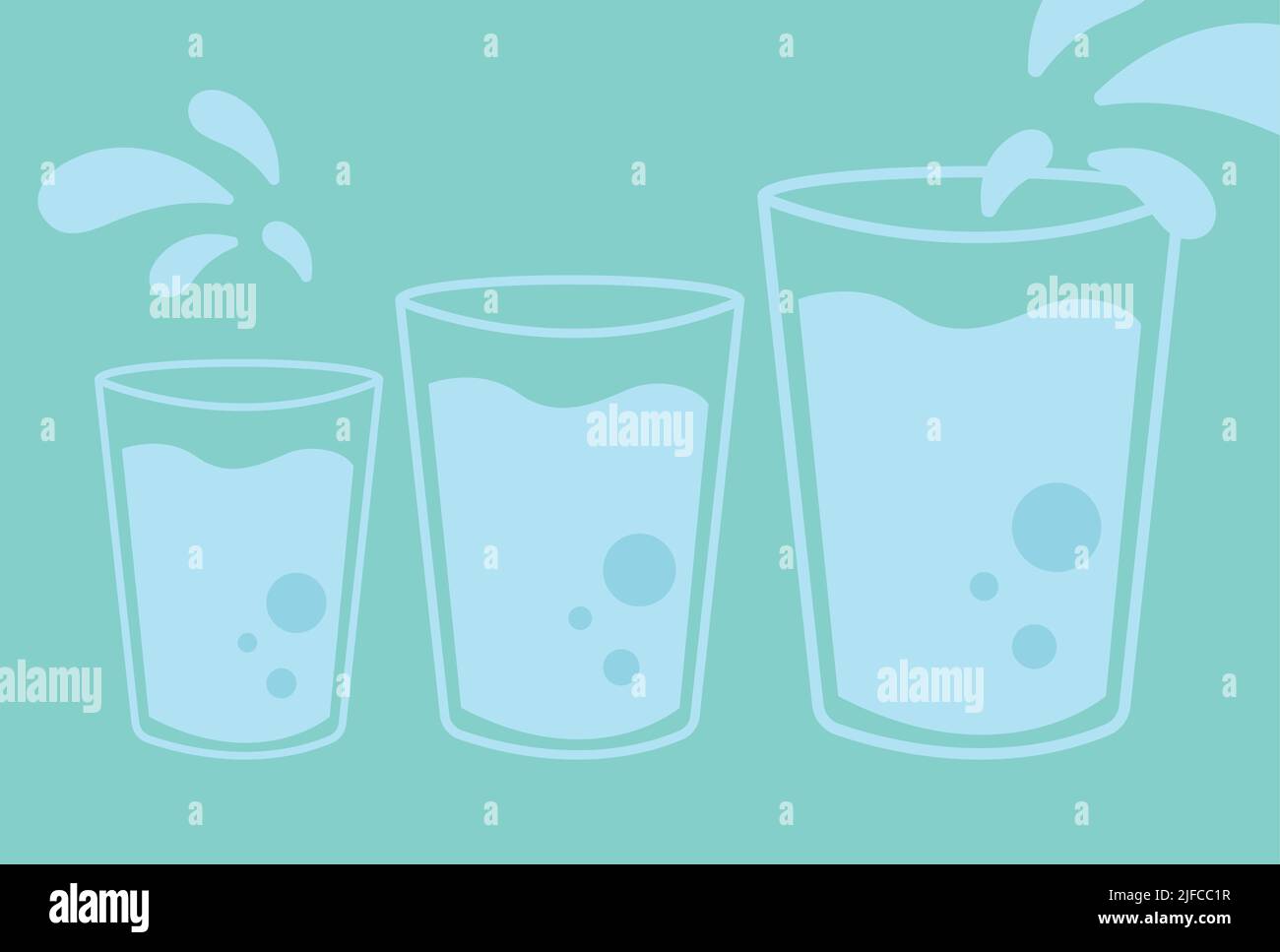 water glasses drink Stock Vector Image & Art - Alamy