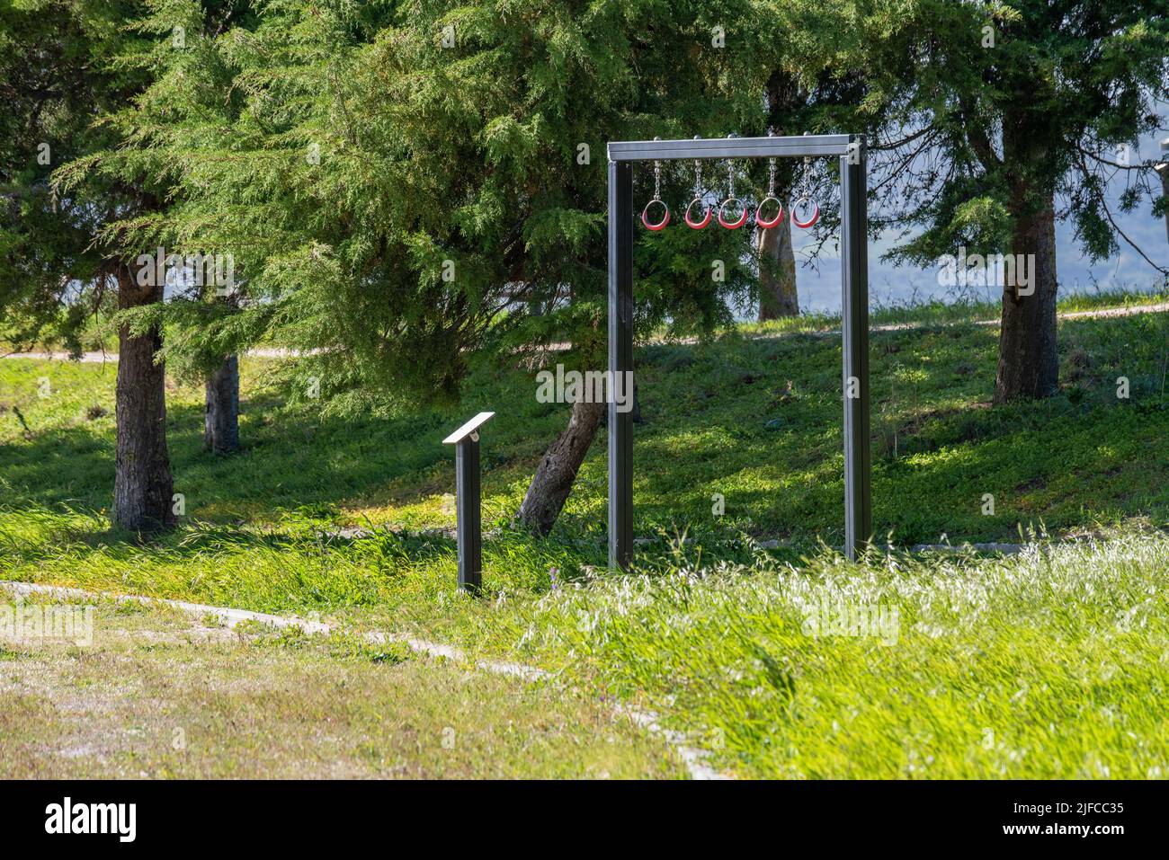 A ring track maintenance device in the Santa Iria de Azoia Urban Park ...