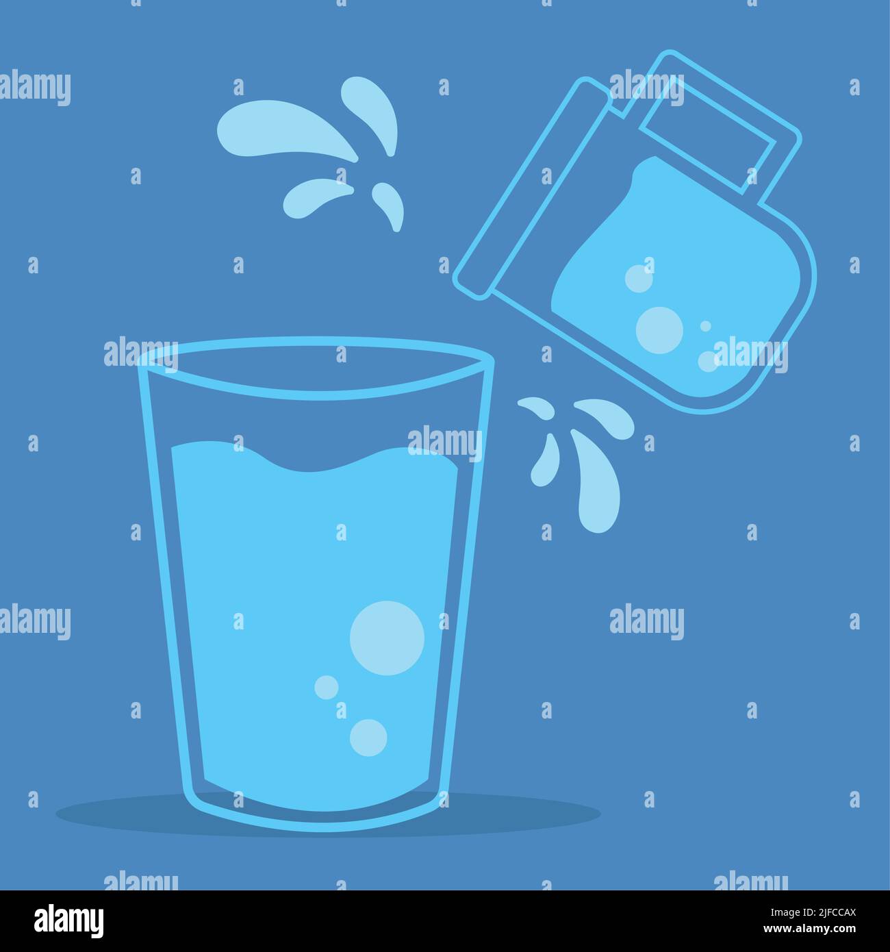 water pitcher pouring in glass Stock Vector Image & Art - Alamy