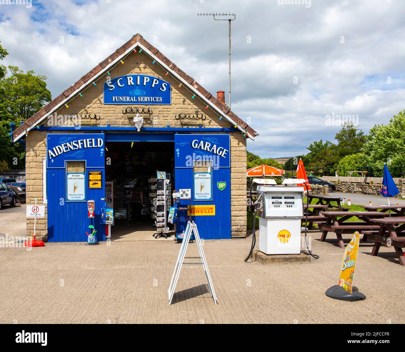 Goathland, UK - June 9th 2022: Scripps Garage, also known as ...