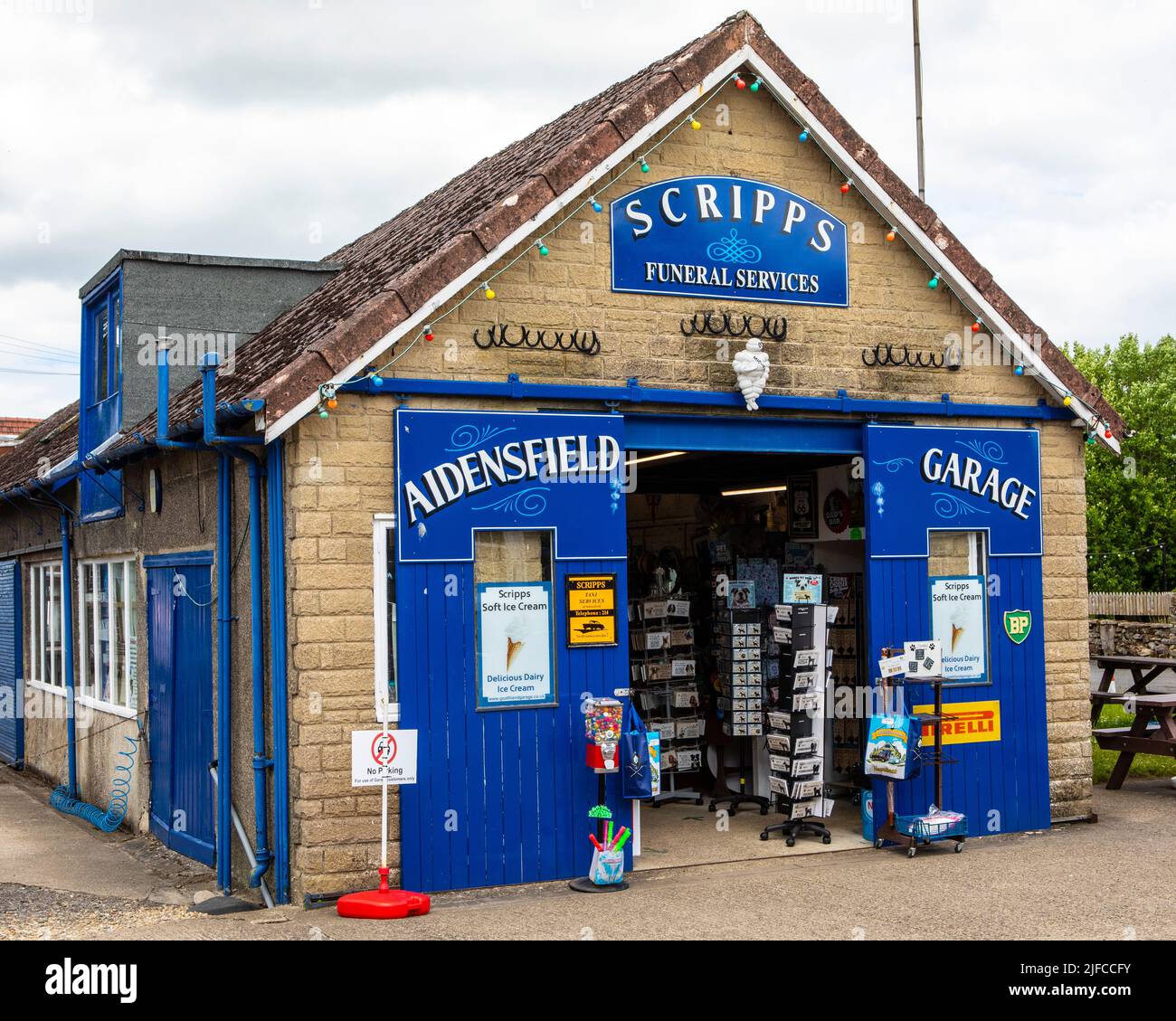 Goathland, UK - June 9th 2022: Scripps Garage, also known as ...
