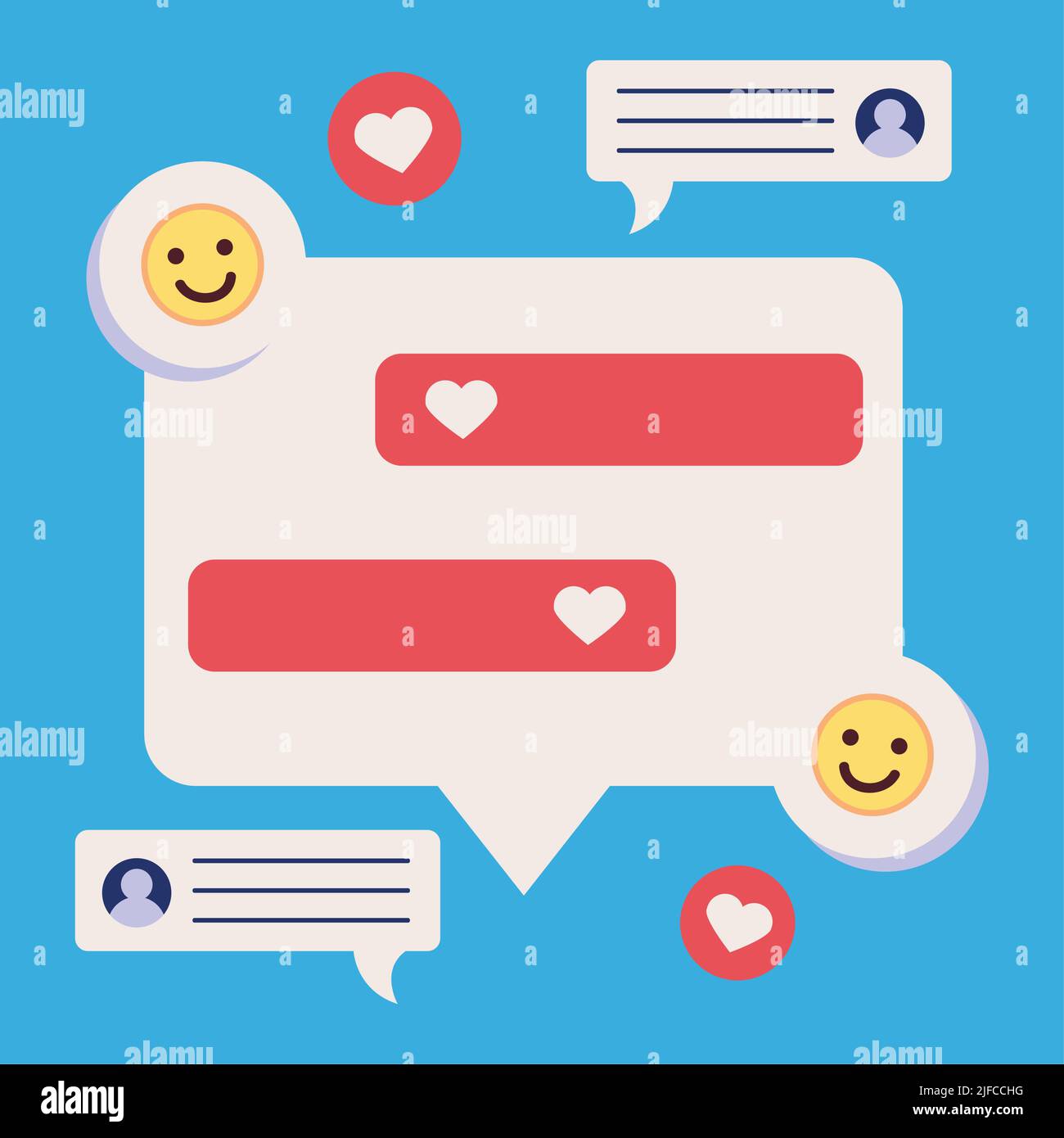 social media addiction Stock Vector Image & Art - Alamy