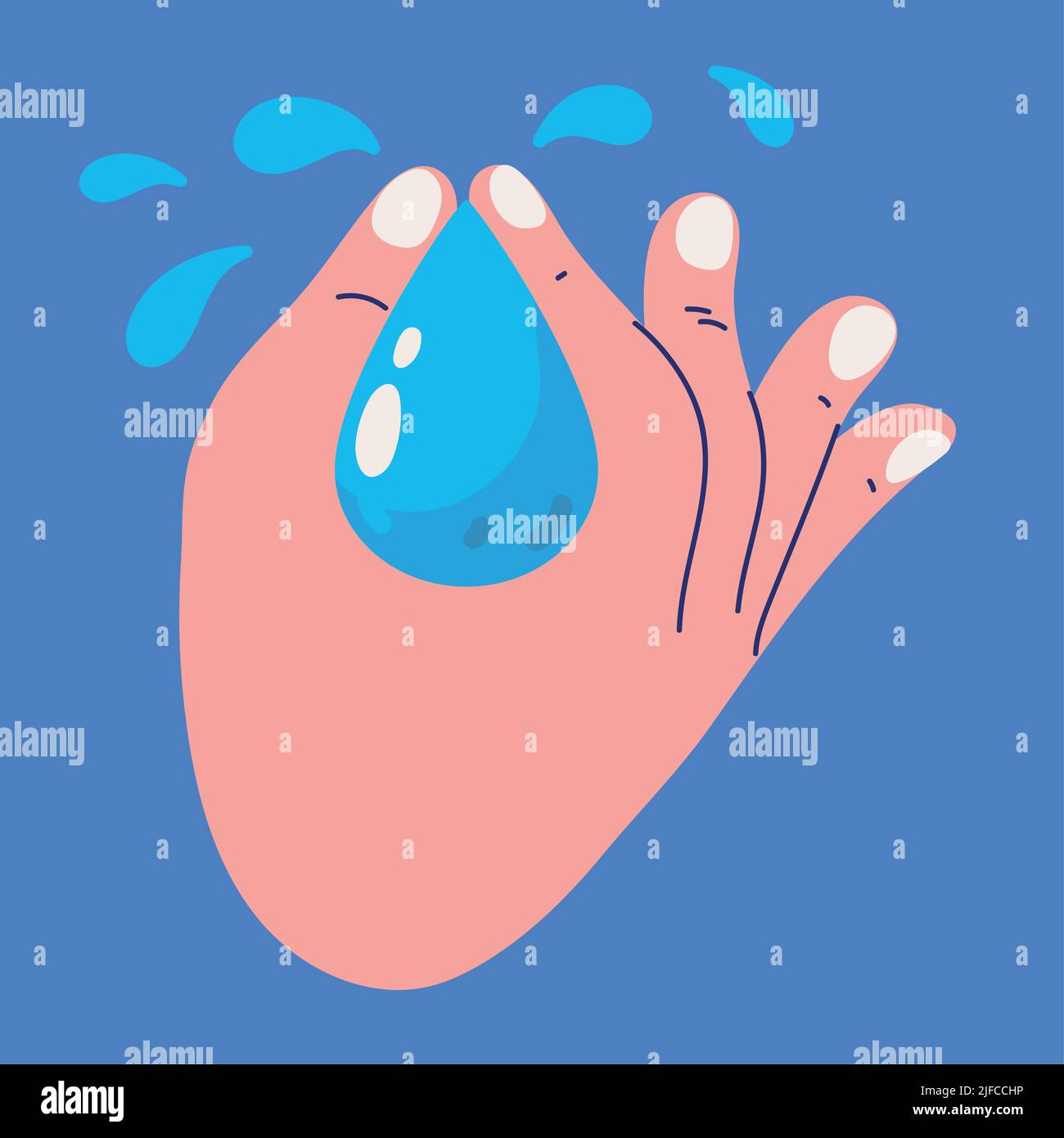 water drop in hand Stock Vector Image & Art - Alamy