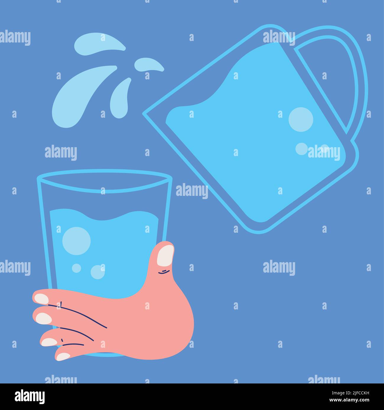 Clean clear fresh water pouring Stock Vector Images - Alamy
