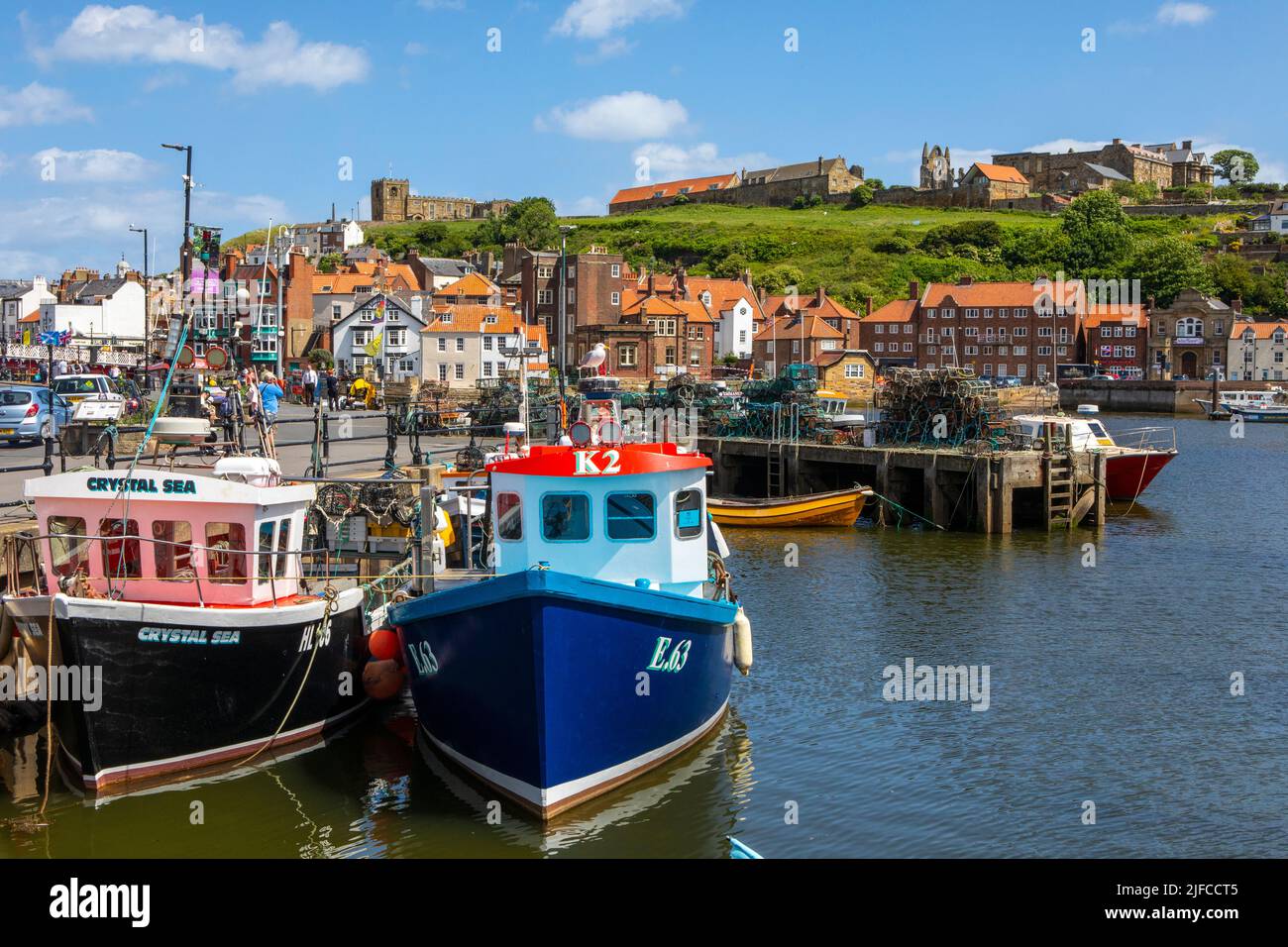 Whitby, UK - June 10th 2022: View of Whitby, North Yorkshire, UK. The ...