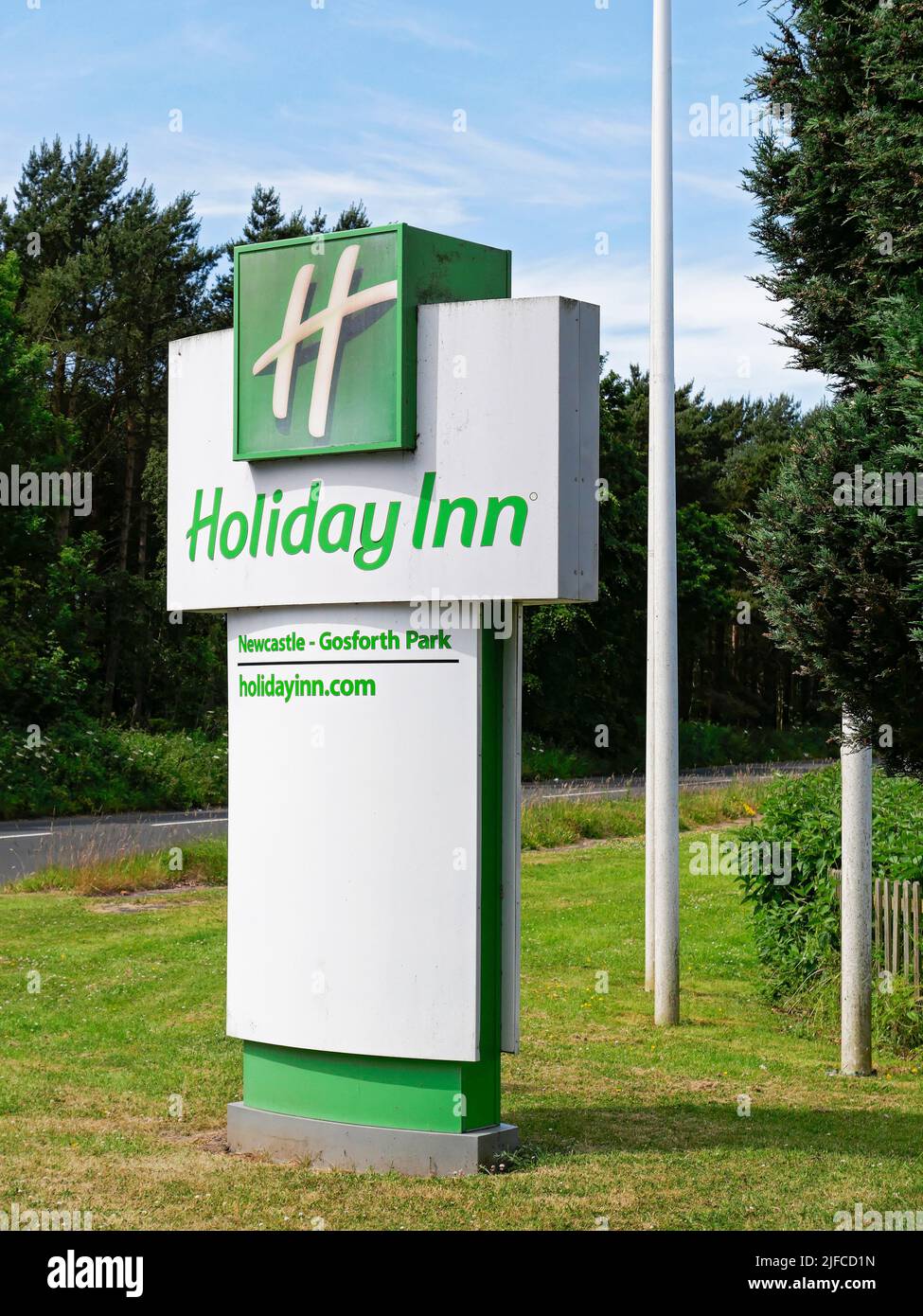 Holiday Inn sign outside the hotel at Seaton Burn, UK Stock Photo - Alamy