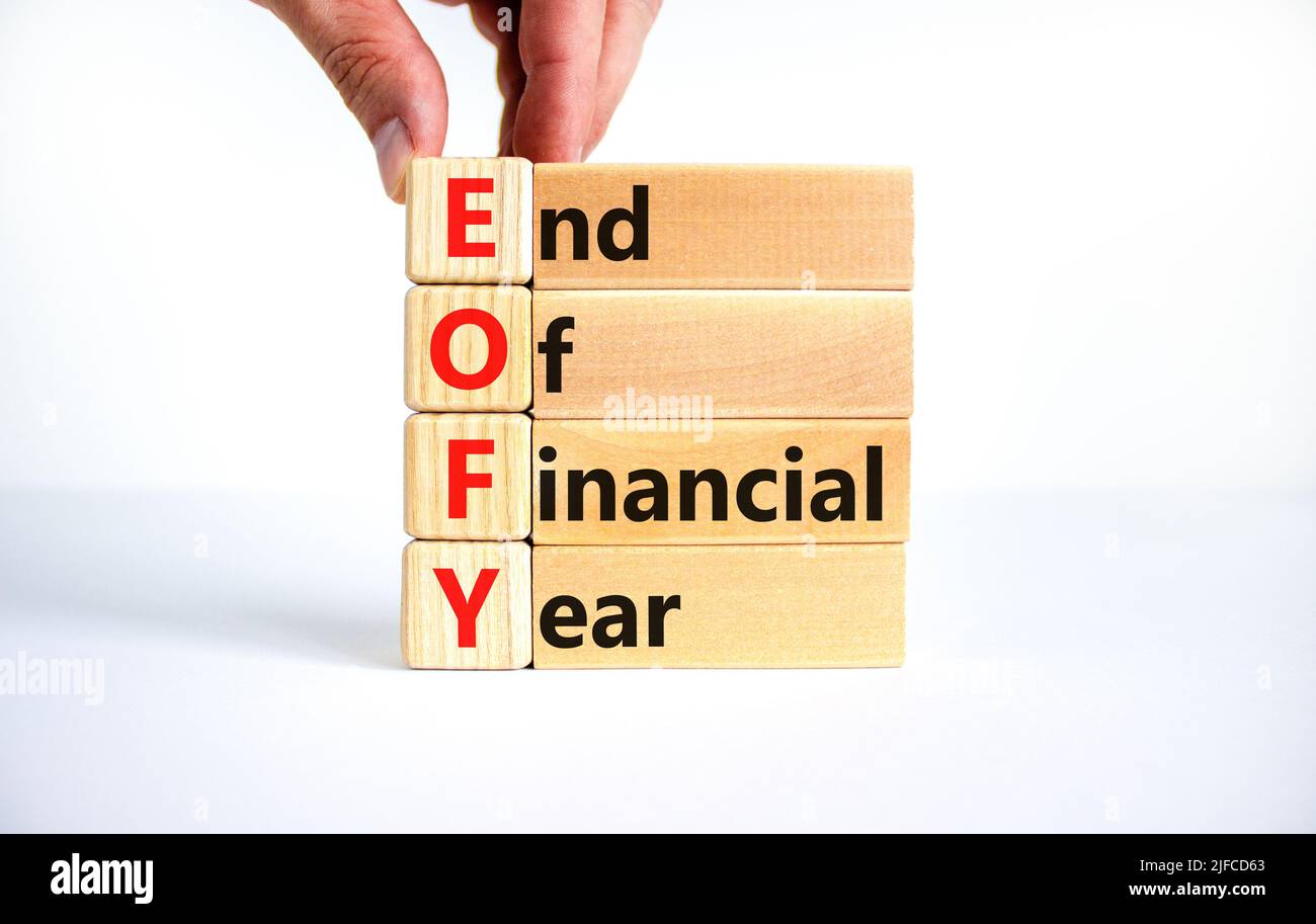 EOFY end of financial year symbol. Concept words EOFY end of financial ...