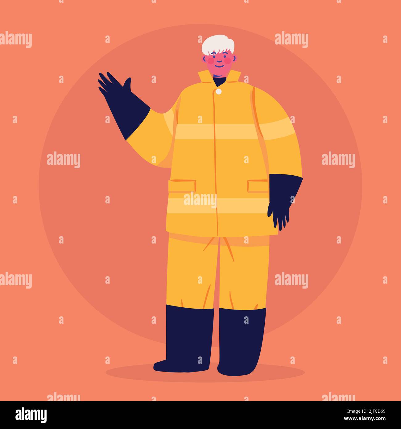 fireman profession in suit Stock Vector Image & Art - Alamy