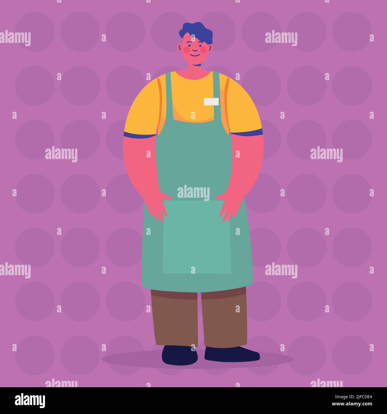 barista man with apron Stock Vector Image & Art - Alamy