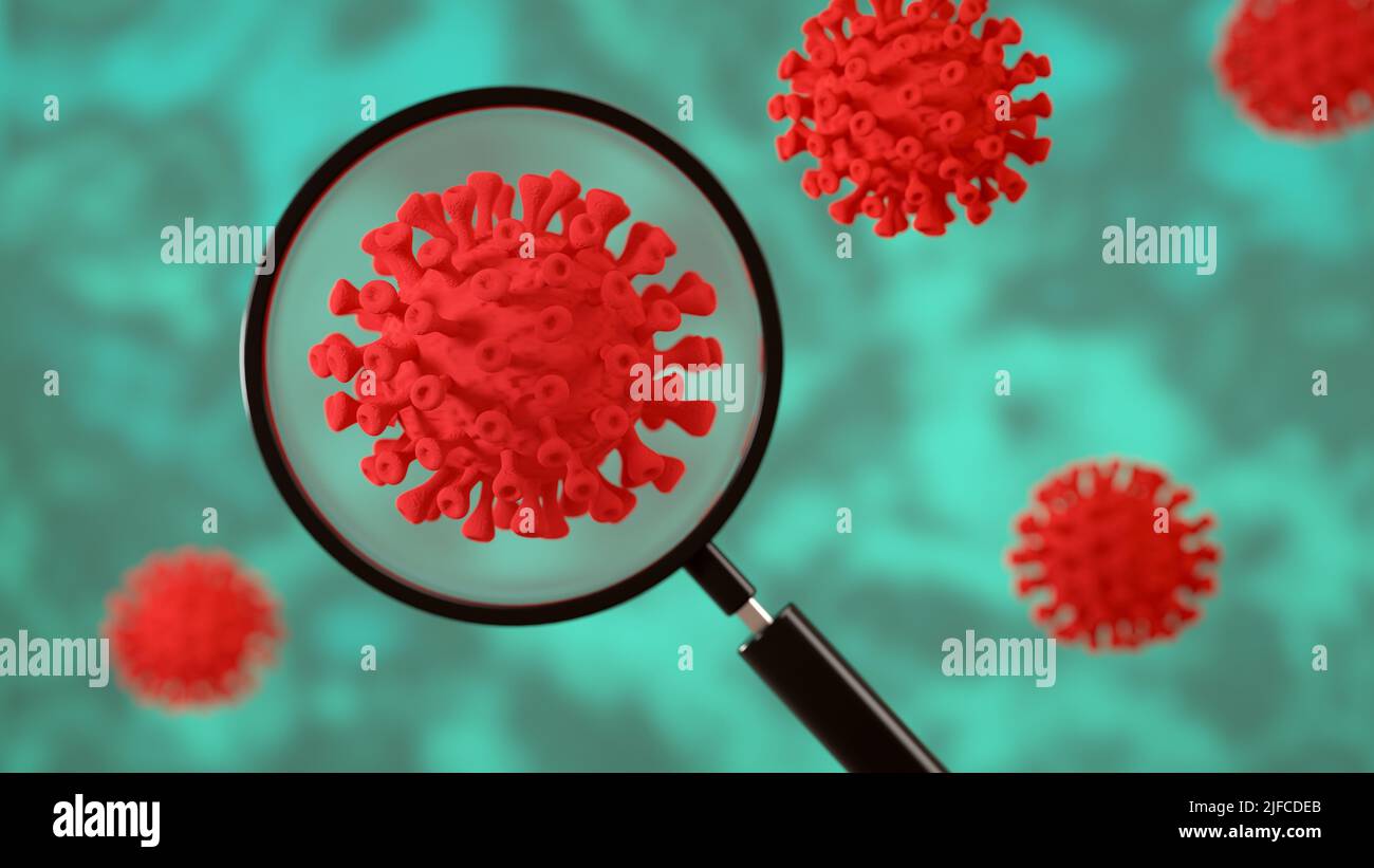 Virus magnifying glass hi-res stock photography and images - Alamy