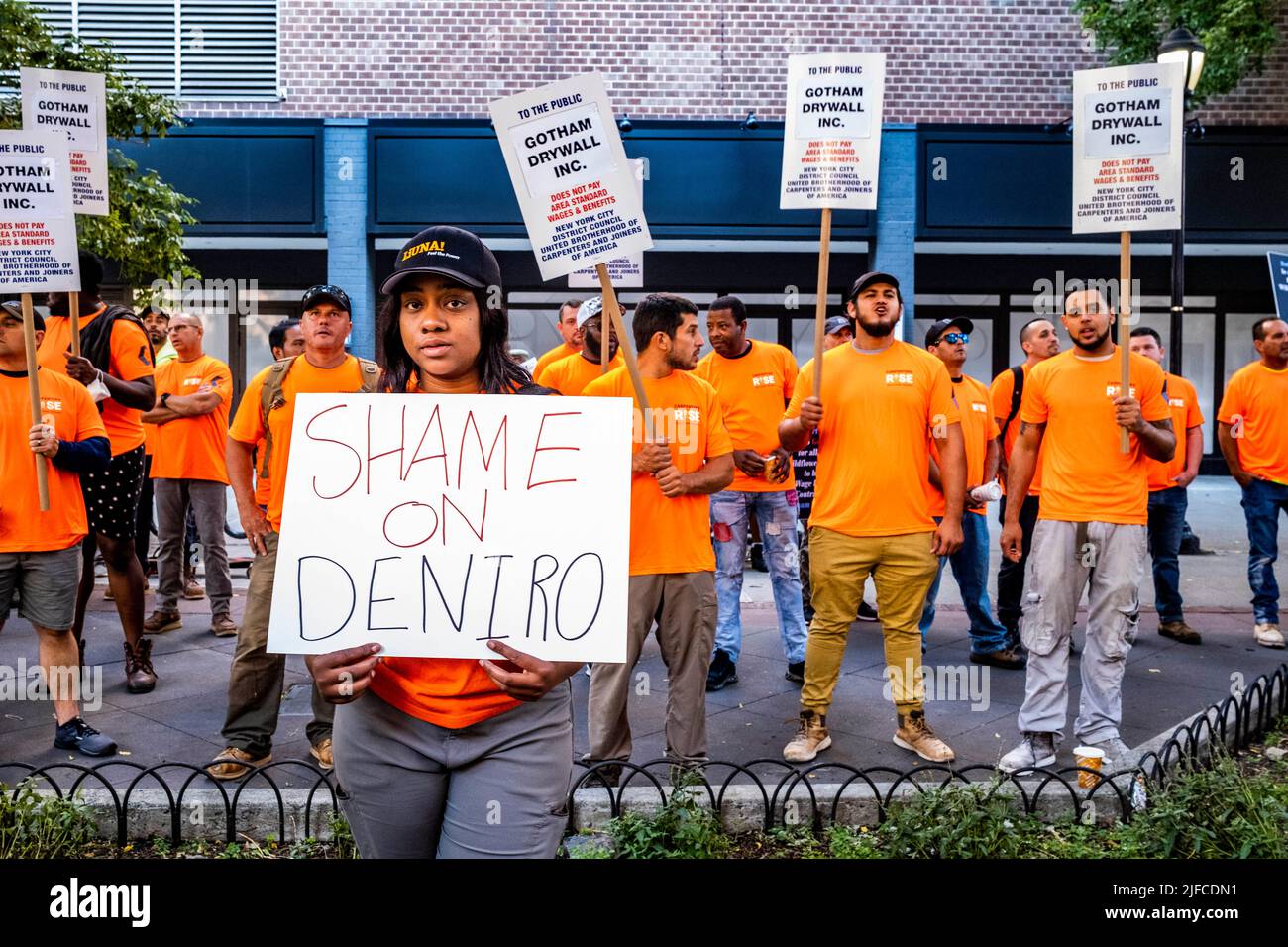 New York, New York, USA. 30th June, 2022. Workers from Local 79 ...