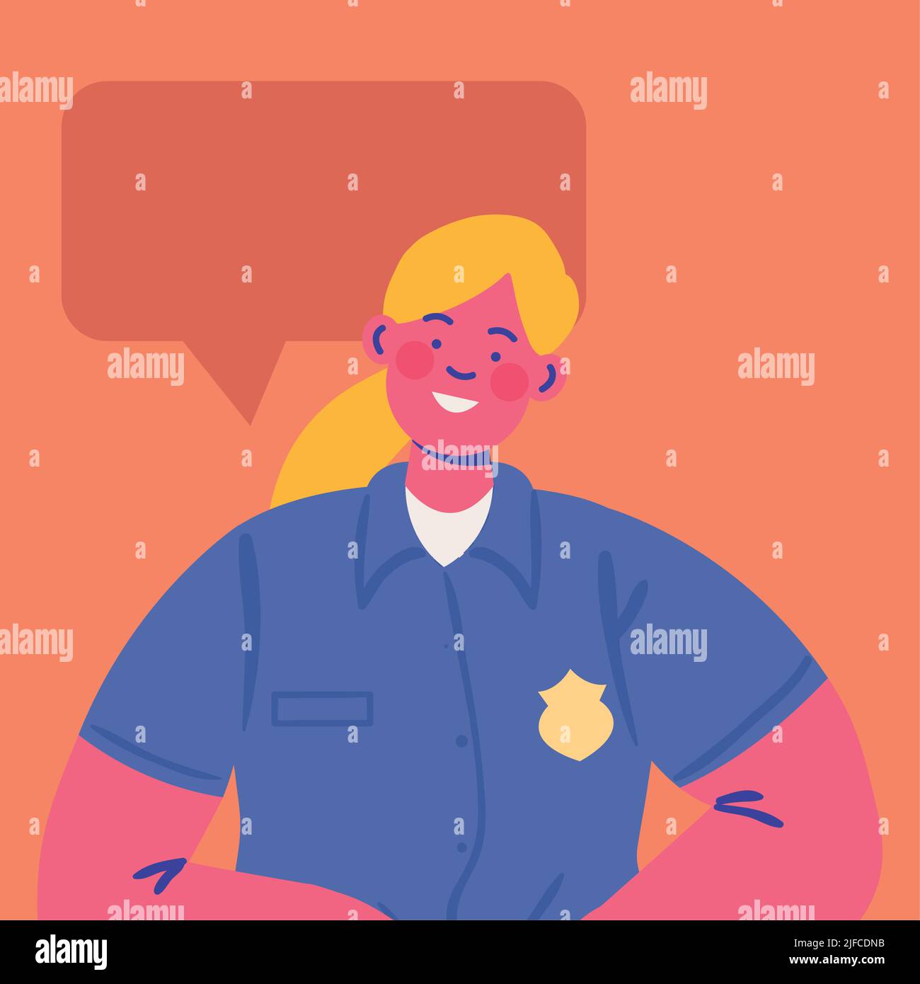 police woman character Stock Vector Image & Art - Alamy