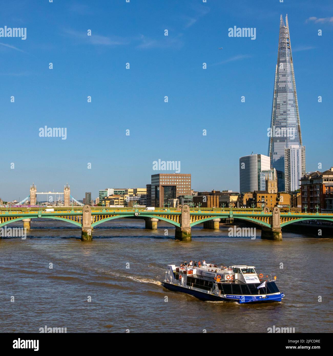 London, UK - June 14th 2022: View over the River Thames in London, UK ...