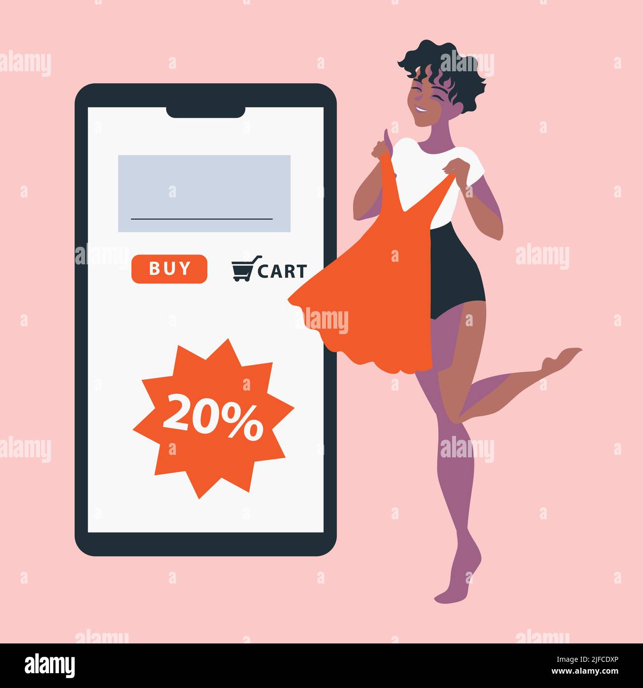 Buy online new dress Stock Vector Images - Alamy