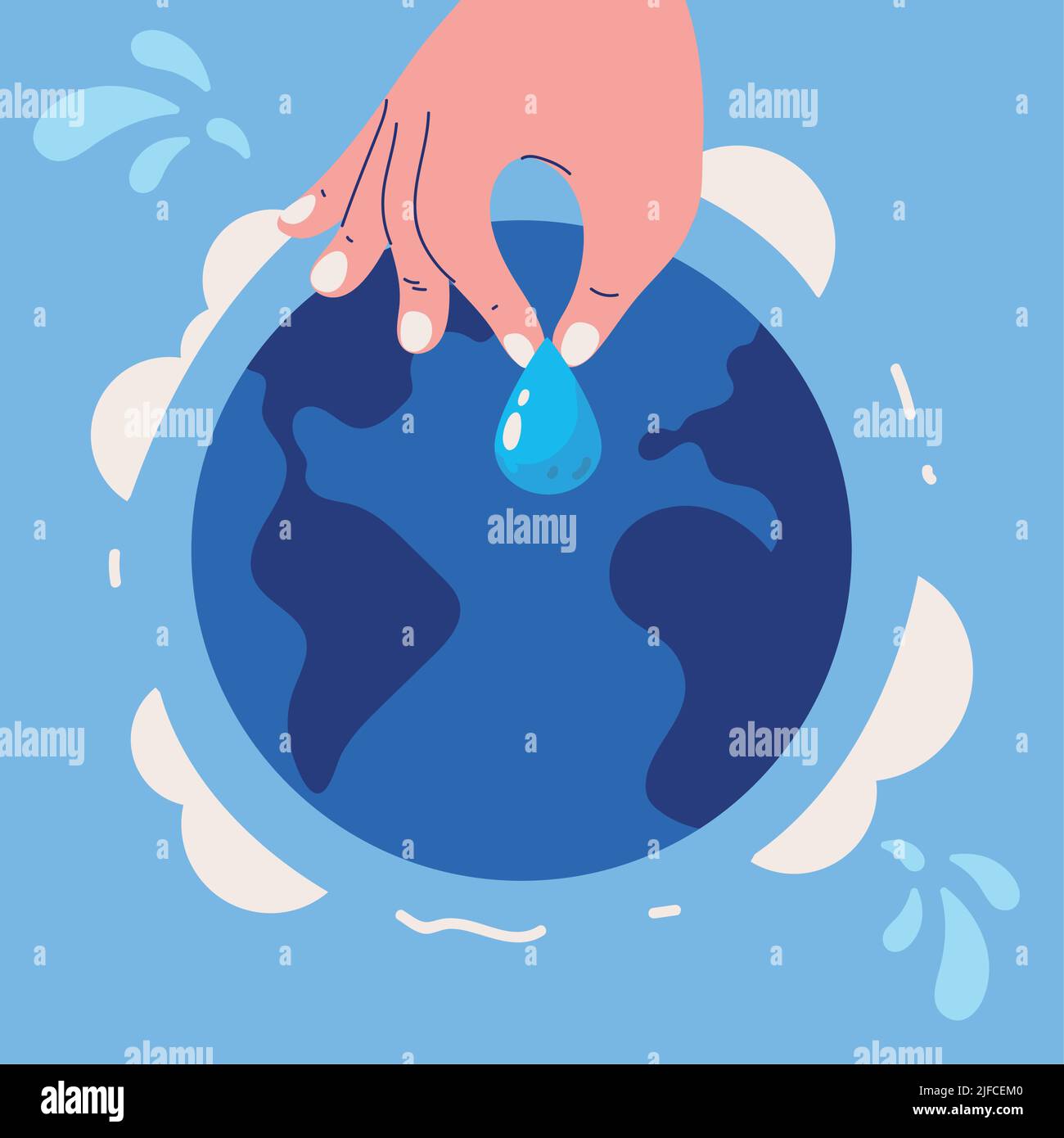 world and water drop Stock Vector Image & Art - Alamy