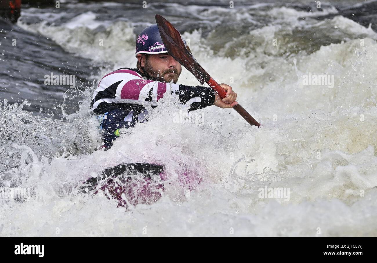 Nottingham, UK. 01st July, 2022. The ICF 2022 canoe freestyle World ...