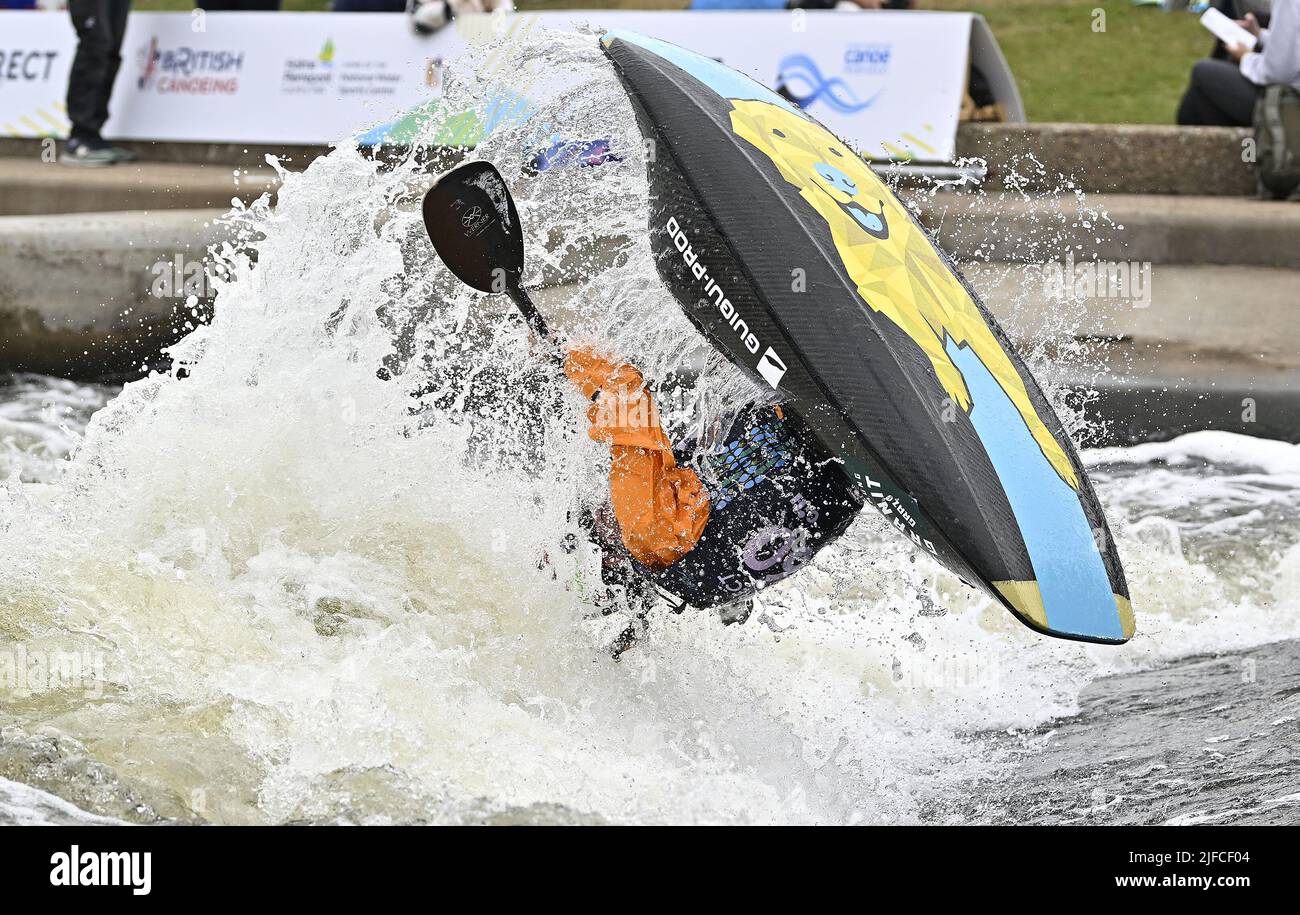 Nottingham, UK. 01st July, 2022. The ICF 2022 canoe freestyle World ...