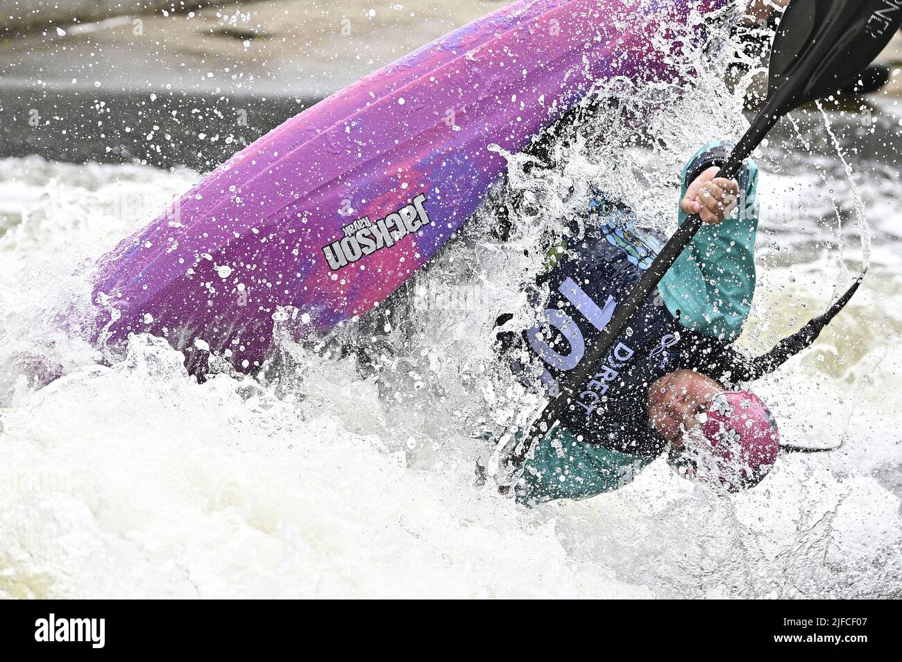 Nottingham, UK. 01st July, 2022. The ICF 2022 canoe freestyle World ...