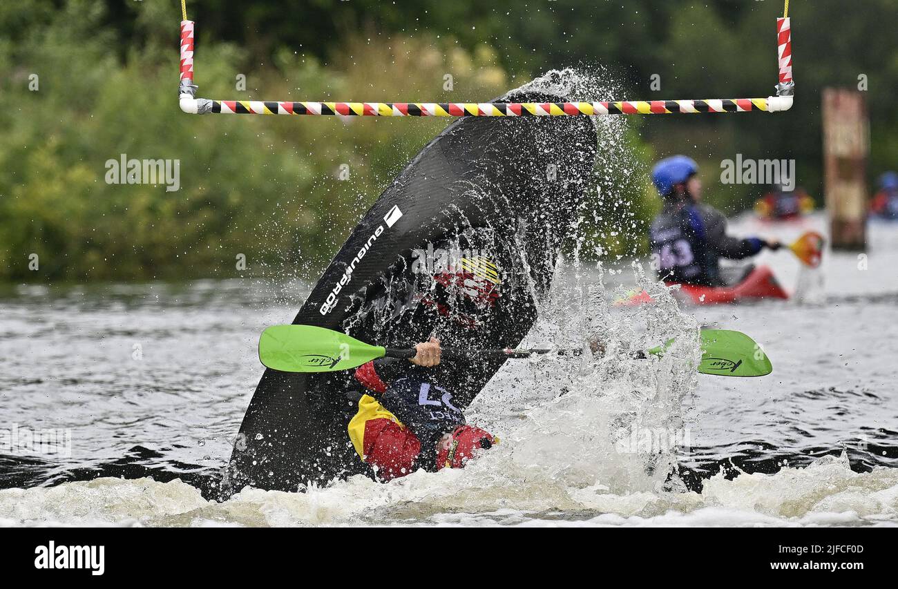 Nottingham, UK. 01st July, 2022. The ICF 2022 canoe freestyle World ...