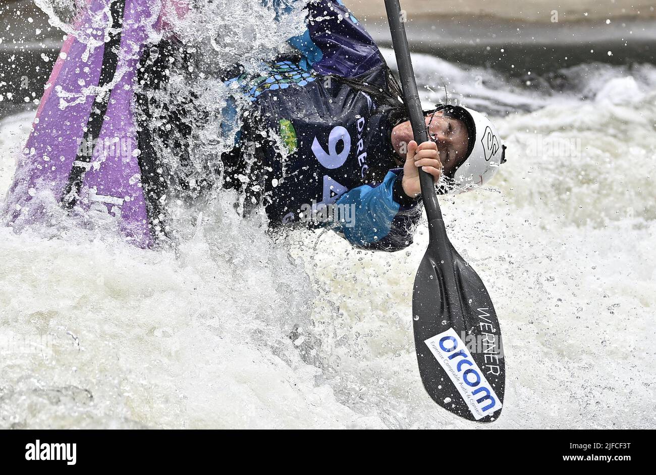 Nottingham, UK. 01st July, 2022. The ICF 2022 canoe freestyle World ...