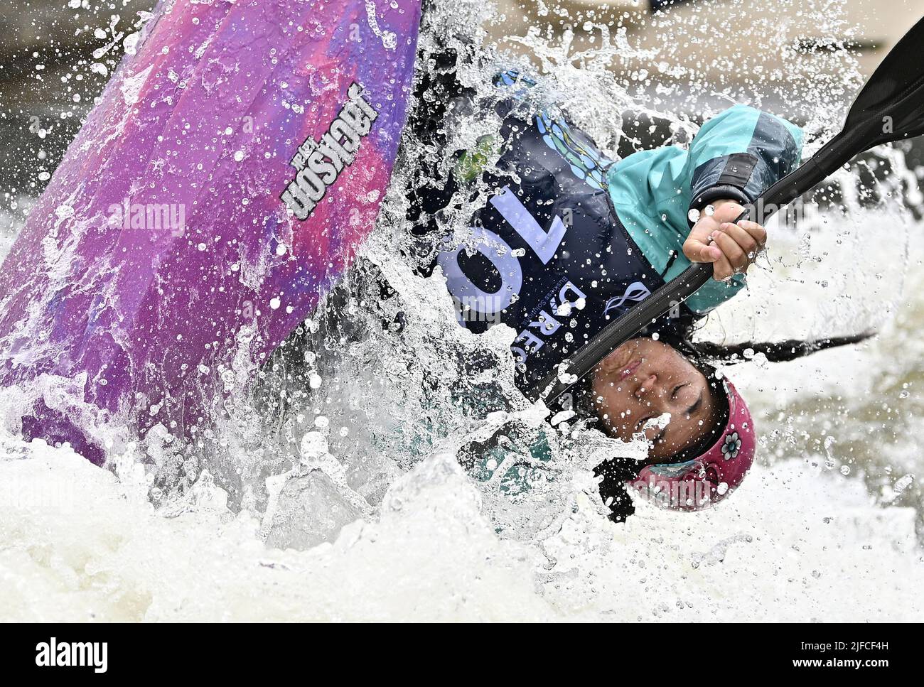 Nottingham, UK. 01st July, 2022. The ICF 2022 canoe freestyle World ...