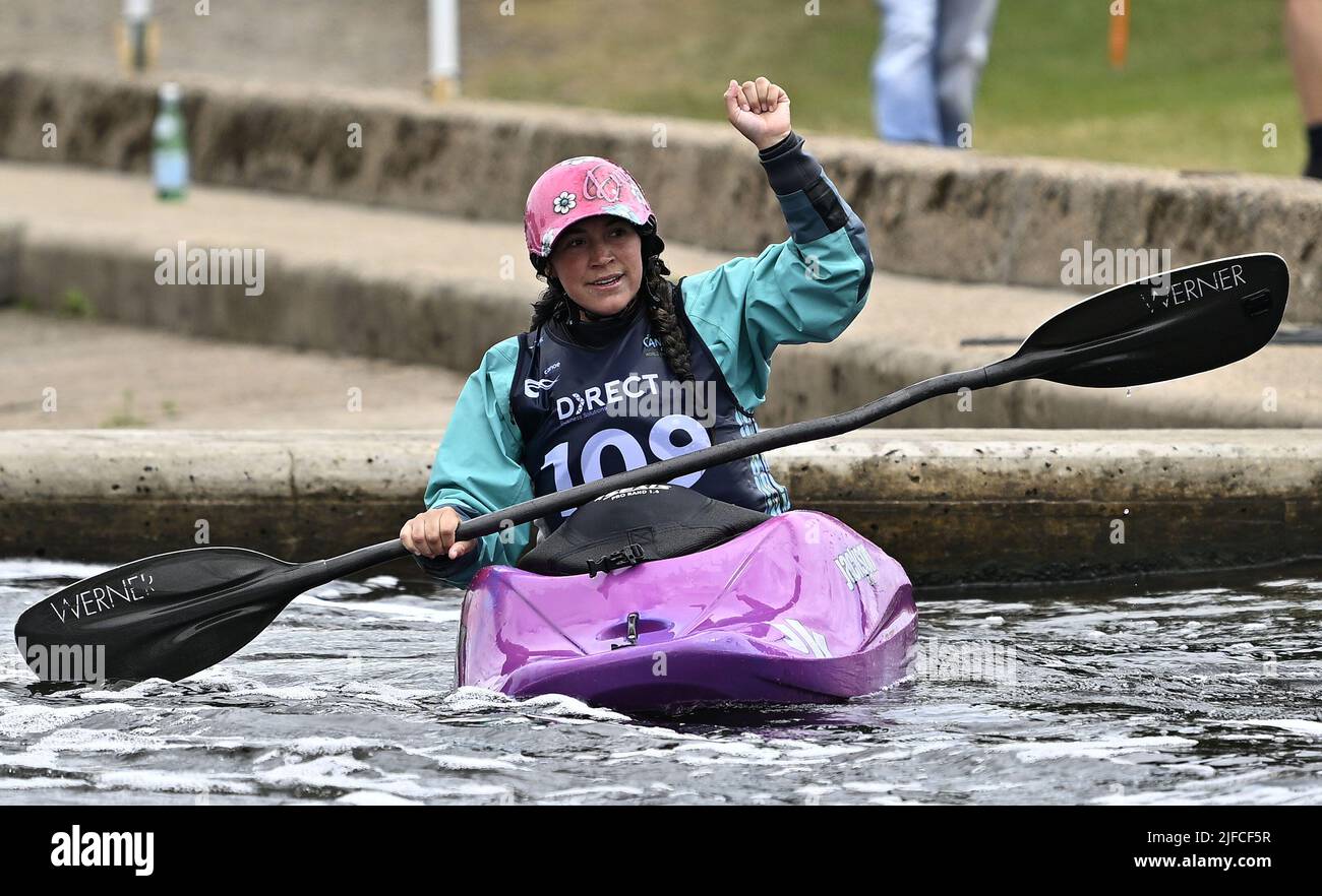 Nottingham, UK. 01st July, 2022. The ICF 2022 canoe freestyle World ...
