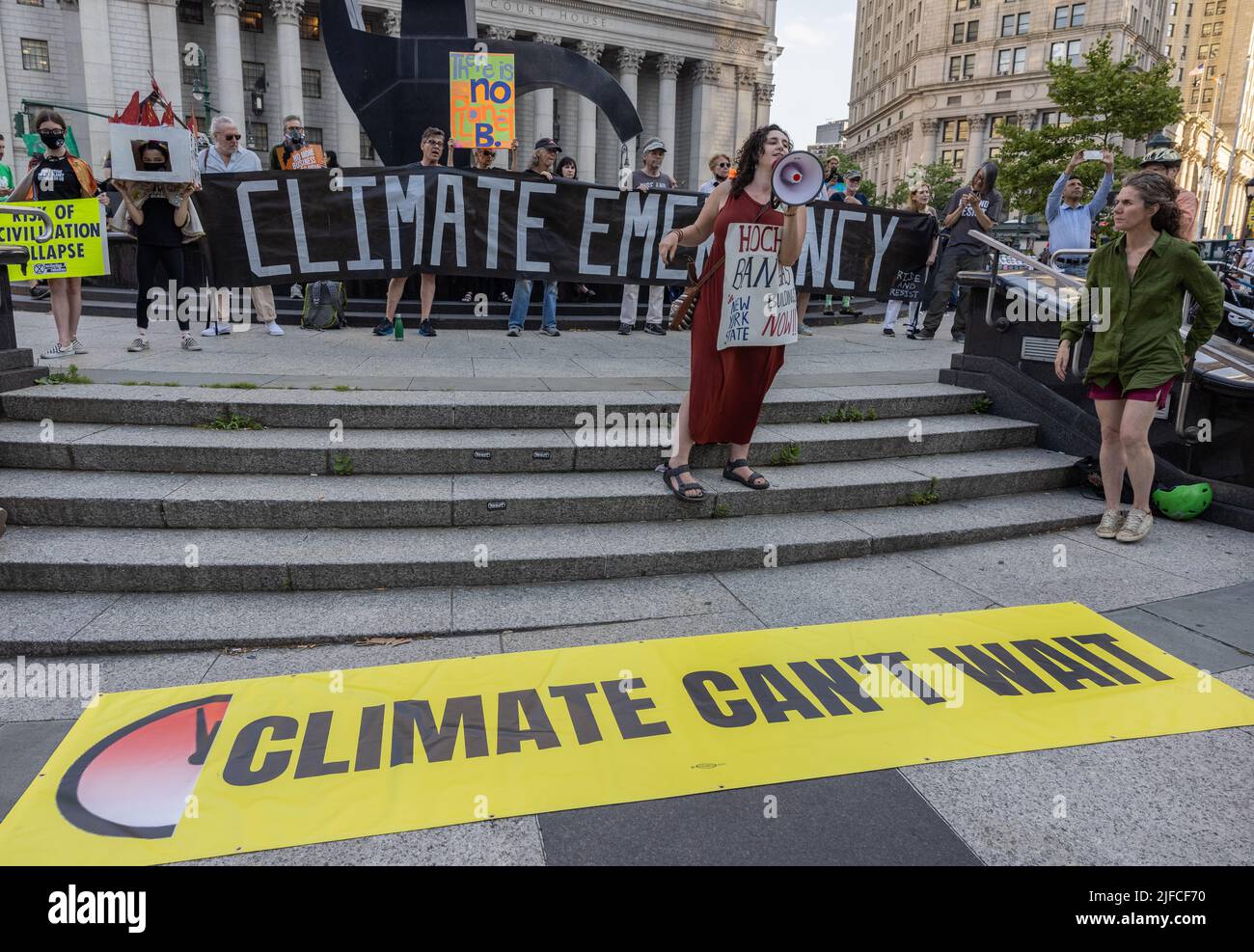 NEW YORK, N.Y. – June 30, 2022: Protesters rally in Manhattan after the ...