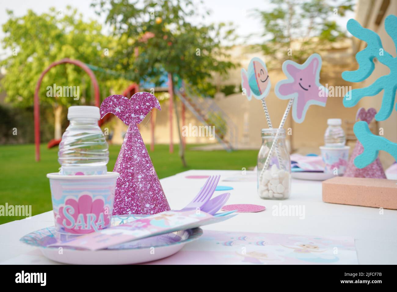 Candy table: cupcakes, cookies, and desserts; themed decoration for ...