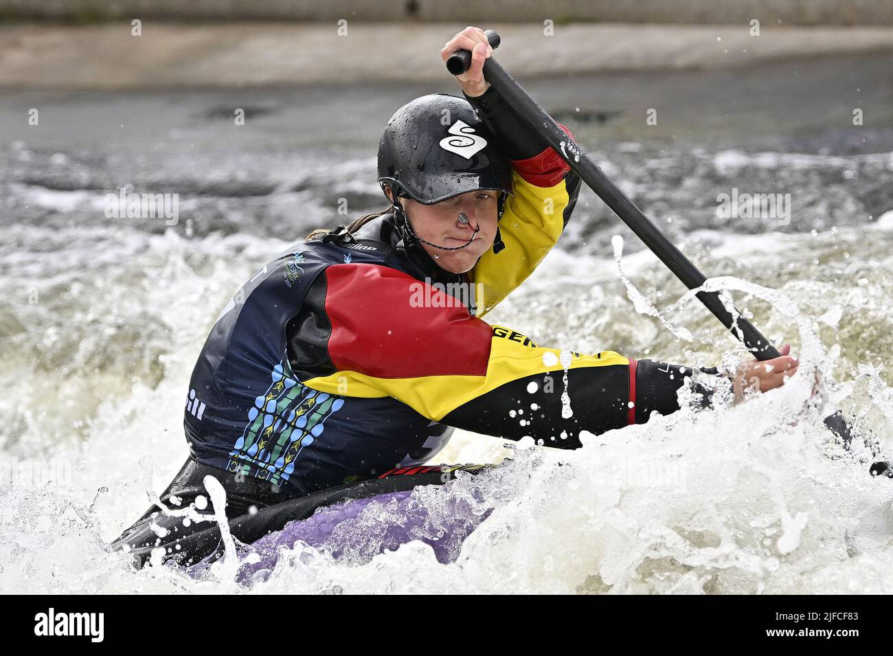 Nottingham, UK. 01st July, 2022. The ICF 2022 canoe freestyle World ...