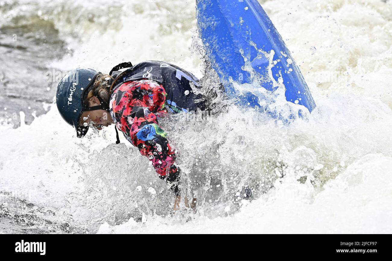 Nottingham, UK. 01st July, 2022. The ICF 2022 canoe freestyle World ...