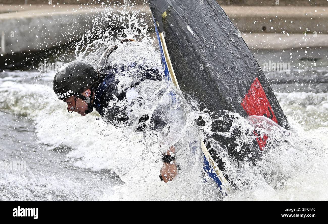 Nottingham, UK. 01st July, 2022. The ICF 2022 canoe freestyle World ...