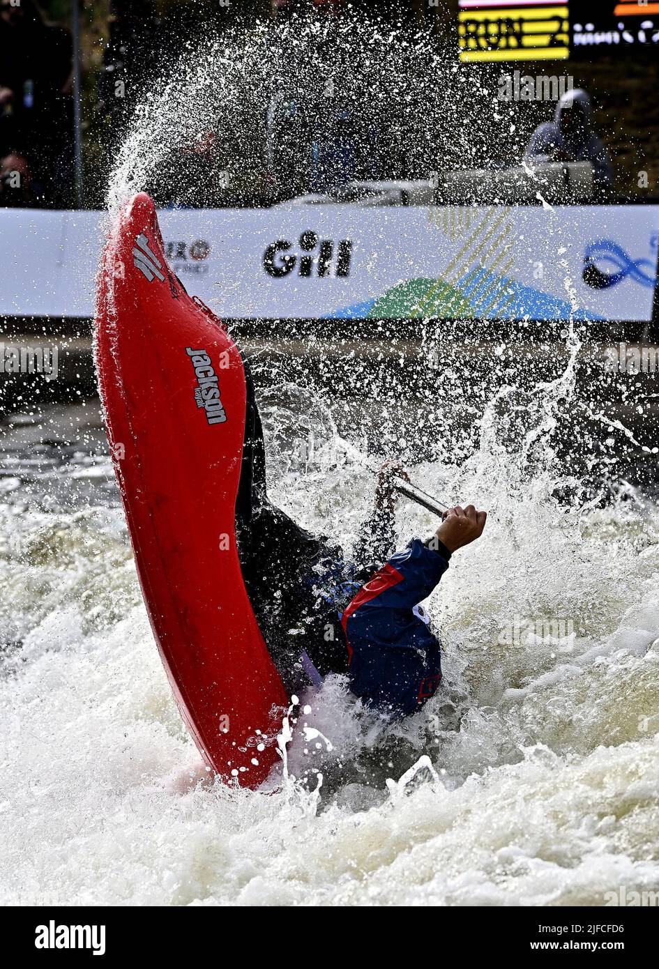 Nottingham, UK. 01st July, 2022. The ICF 2022 canoe freestyle World ...
