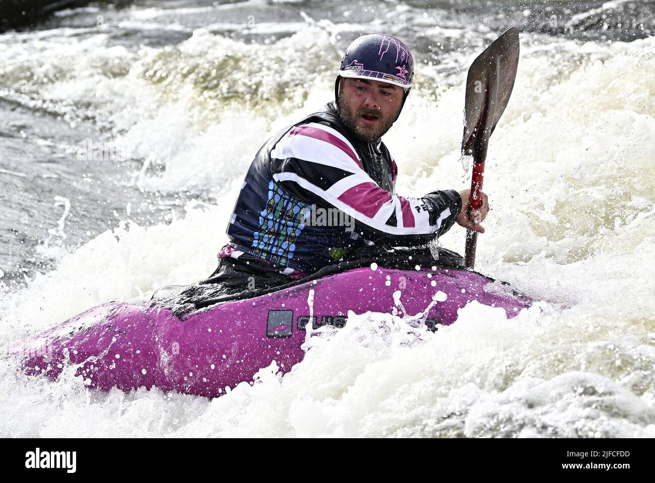 Nottingham, UK. 01st July, 2022. The ICF 2022 canoe freestyle World ...