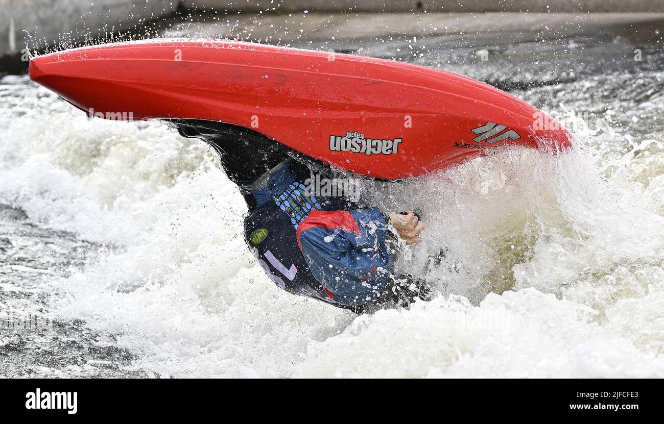 Nottingham, UK. 01st July, 2022. The ICF 2022 canoe freestyle World ...