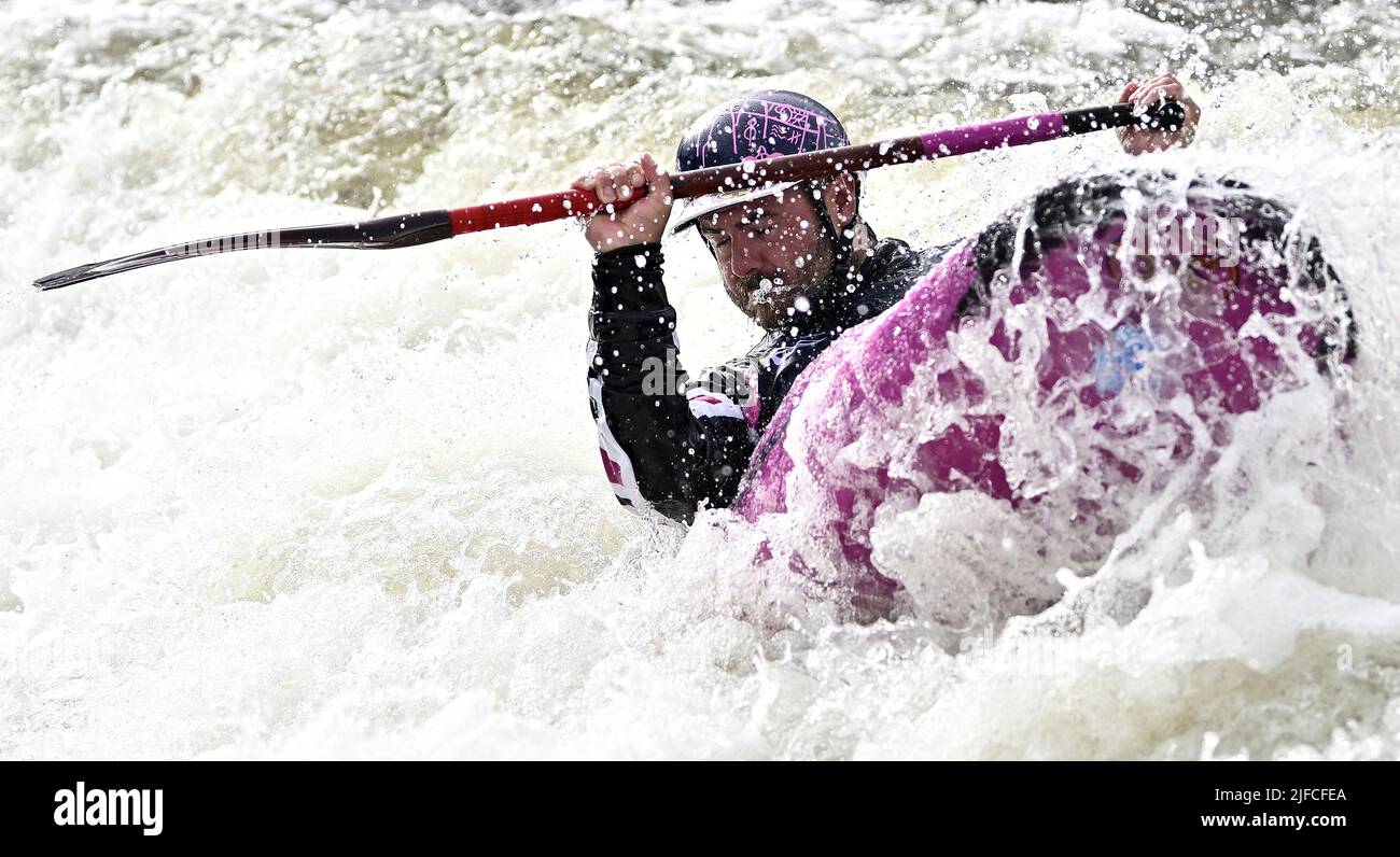 Nottingham, UK. 01st July, 2022. The ICF 2022 canoe freestyle World ...