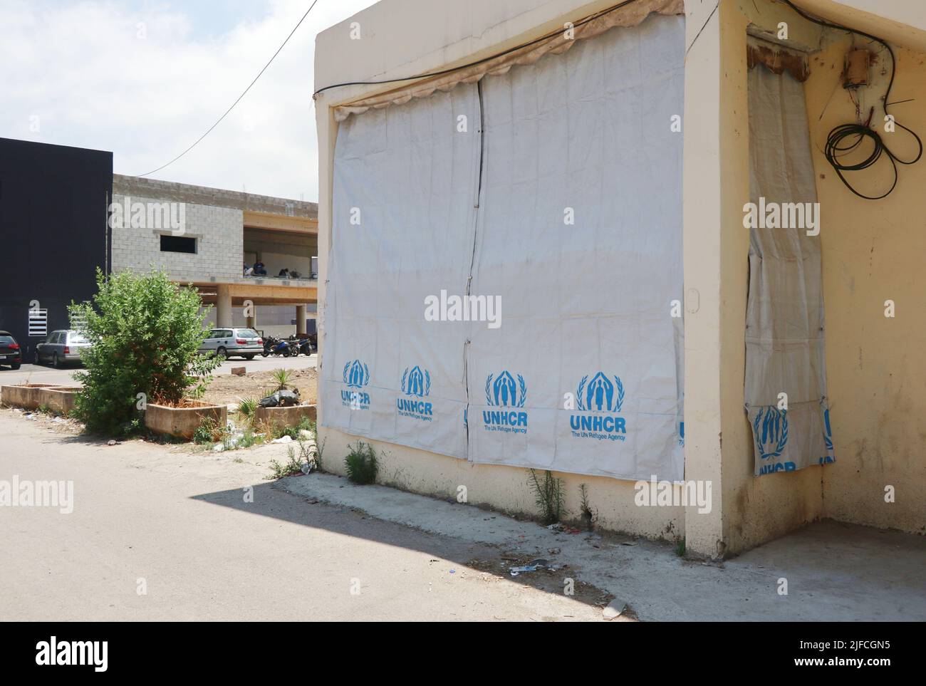 Building sponsored by UNHCR, the UN Refugee Agency, Karantina, Beirut ...