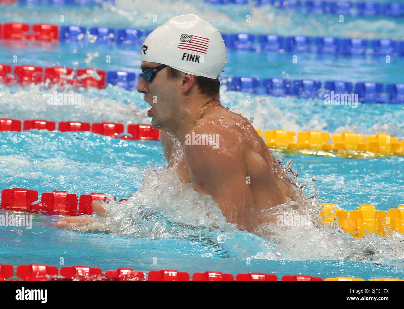 Nic Fink of USA Heat 200 M Breaststroke Women during the 19th FINA ...