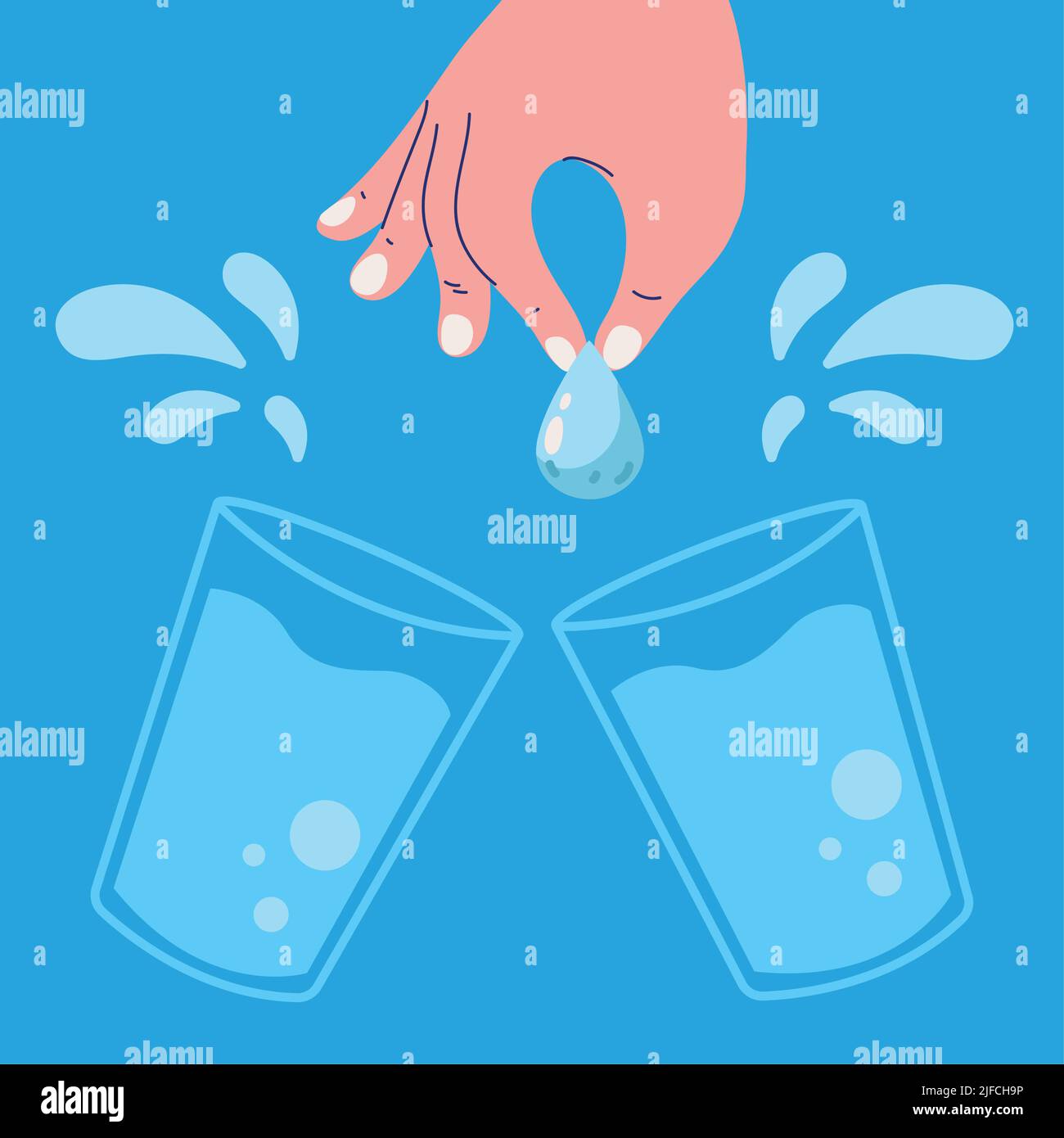 hand and water drop Stock Vector Image & Art - Alamy