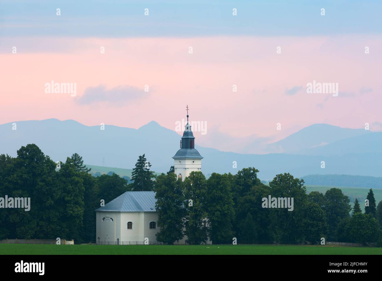 Church in a cemetery at Necpaly village, Slovakia Stock Photo - Alamy