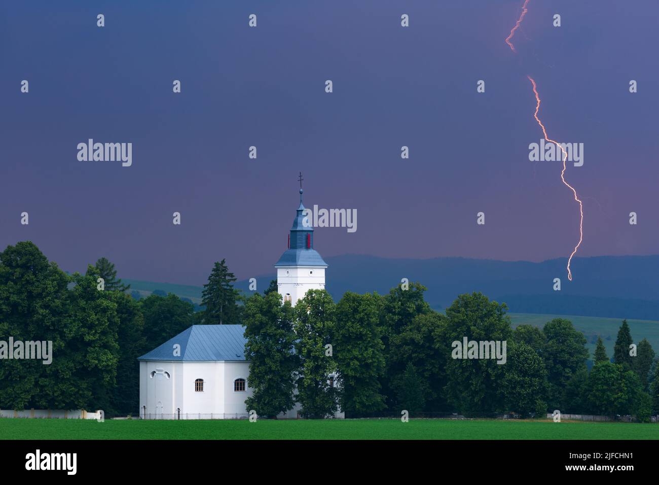 Church in a cemetery at Necpaly village, Slovakia Stock Photo - Alamy
