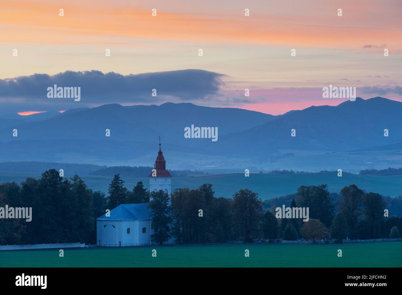Church in a cemetery at Necpaly village, Slovakia Stock Photo - Alamy
